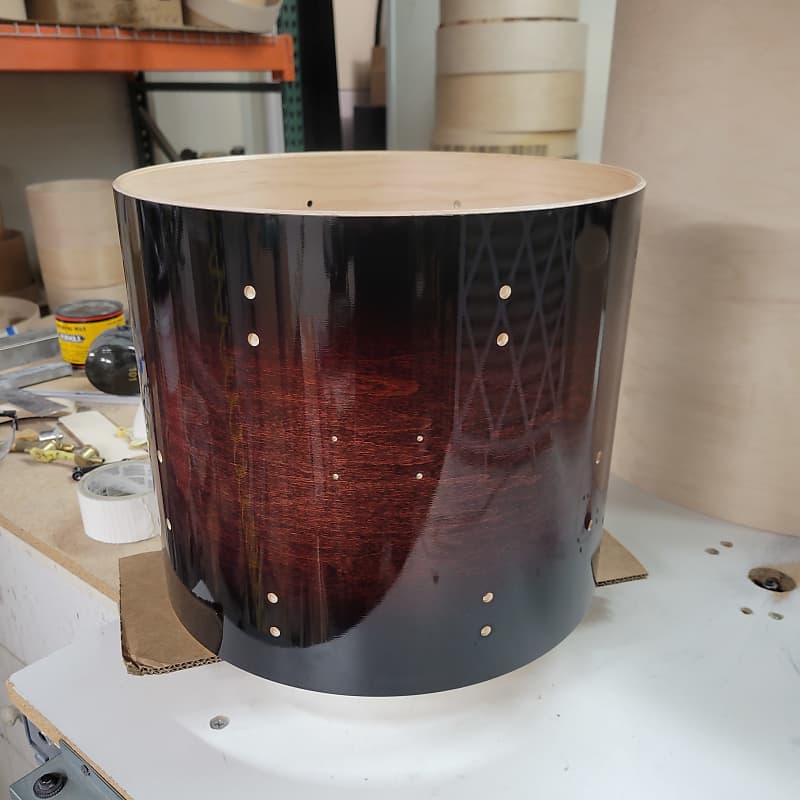 Maple 14x12 Floor Tom Shell - Tobacco Burst Lacquer | Reverb