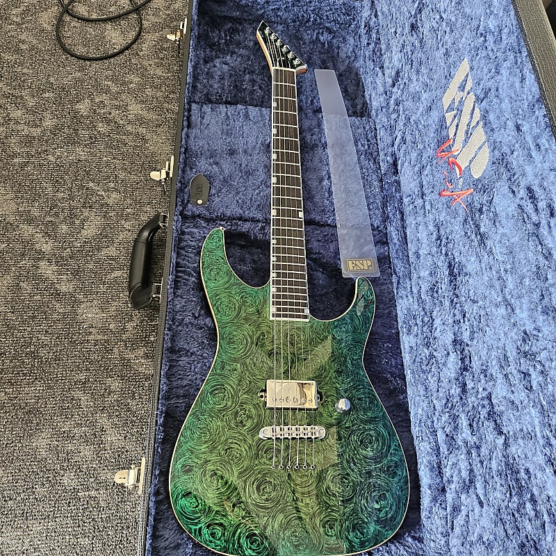 ESP USA Custom Shop M-I M-1 NTB TOM NT 2021 - Lime burst | Reverb