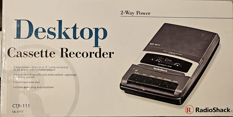 RadioShack CTR-111 AKA 14-1117 Desktop Cassette Recorder in | Reverb