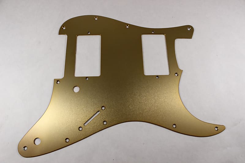 Brushed Gold Anodized Aluminum HXH Strat Pickguard- Fits | Reverb
