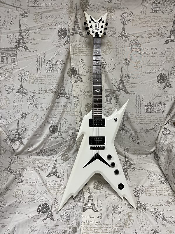 Dean Dime Razorback 2011 - Pearl White Finish Good Condition | Reverb