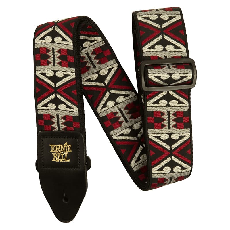 Ernie Ball Classic Jacquard Primal Red Guitar Strap | Reverb