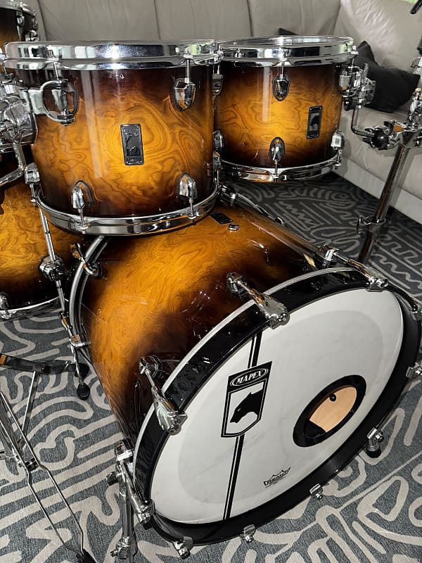 Mapex Black Panther Velvetone 2010 - Deep Water Maple Burl | Reverb