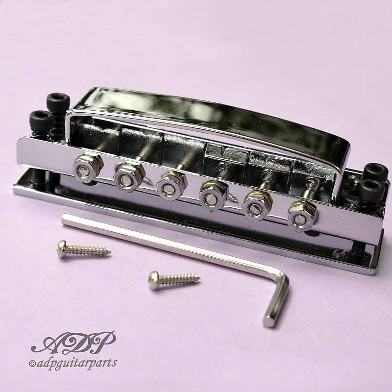 Ricky-style Guitar Tunematic Bridge for Rickenbacker® Chrome | Reverb