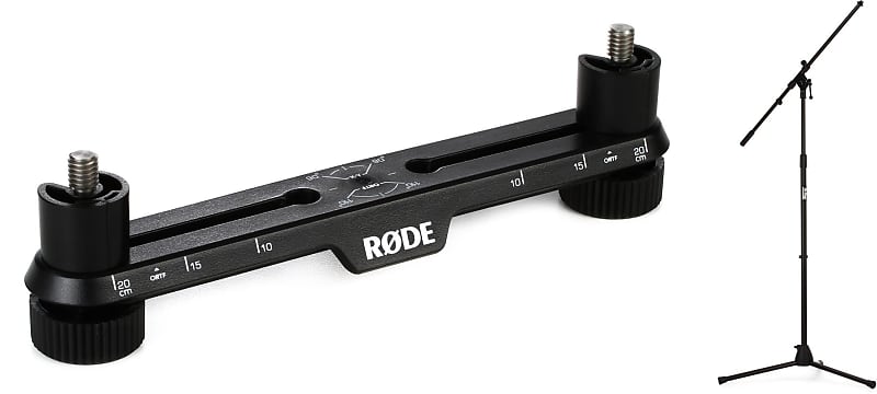 Rode Stereo Bar Microphone Mount Bundle with On-Stage Stands | Reverb