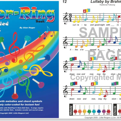 Rhythm Band Color-Coded Handbell Cards/7 Chords | Reverb