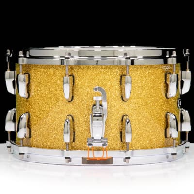 Pearl Masterworks 14x8 Studio Shell Snare Drum - Gold Sparkle | Reverb