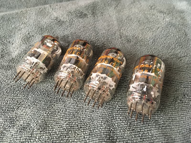 Amperex aframe Audio Grade tube quad authentic codes/labels | Reverb