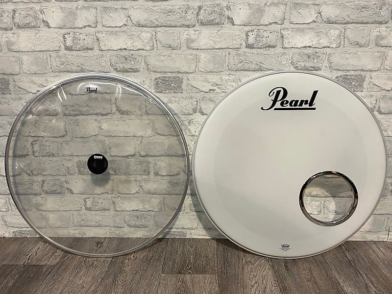 Pearl by Remo Bass Drum Heads Skins Set Of 2 22” #AQ28 | Reverb
