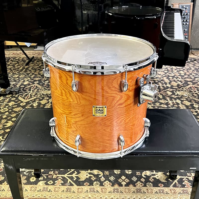 Yamaha Oak custom 16” x 14” floor Tom Amber original MIJ | Reverb