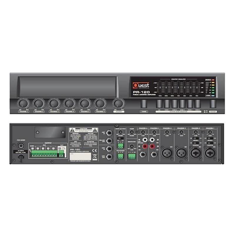 QUEST COMMERCIAL PR-240 6 Channel Rackmount Powered Audio | Reverb