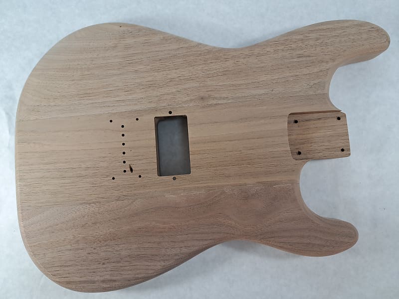 Unfinished Walnut Hxx Hardtail guitar body - fits Fender | Reverb