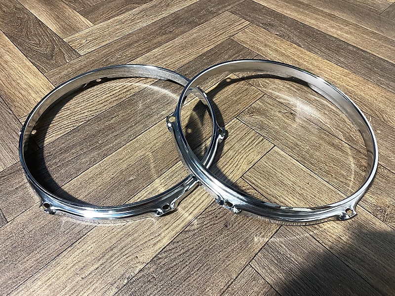 Yamaha Stage Custom 10” Drum Hoops Rims 6 Lug Hardware | Reverb