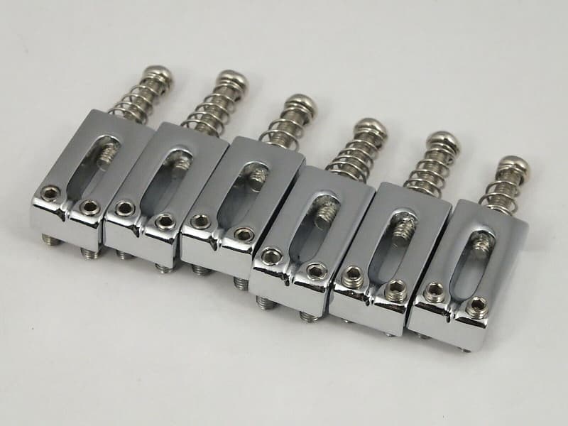 Chrome Bridge Saddles set of 6, 52.5mm string spacing for | Reverb UK