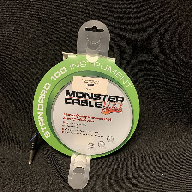 Monster Cables, Standard 100 Instrument, 3ft. Black | Reverb