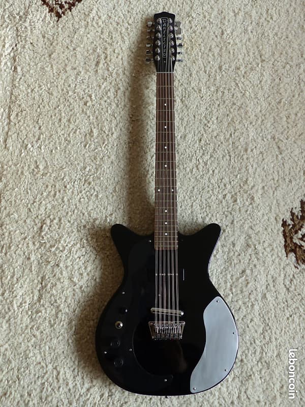 UPGRADED Danelectro 59M 12-String 2010s LEFT HANDED - Black | Reverb