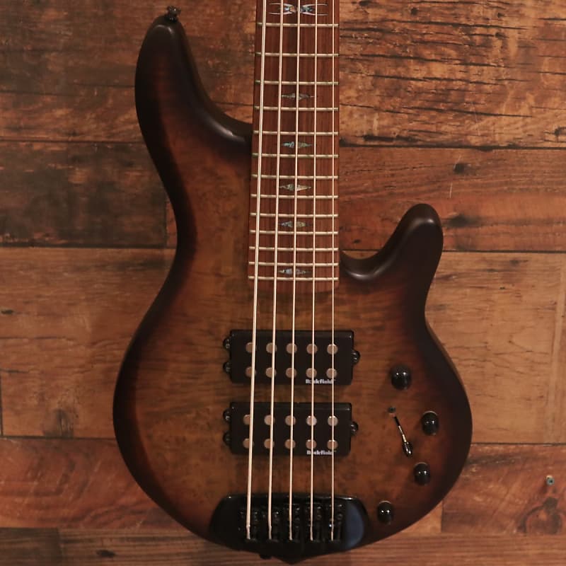 Traben Chaos Attack 5 Strings Electric Bass - Granite w/ Burl | Reverb