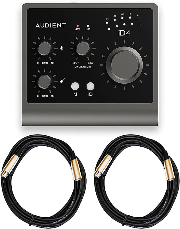 Audient ID4 MKII USB Audio Interface Bundle with 2 20-foot | Reverb
