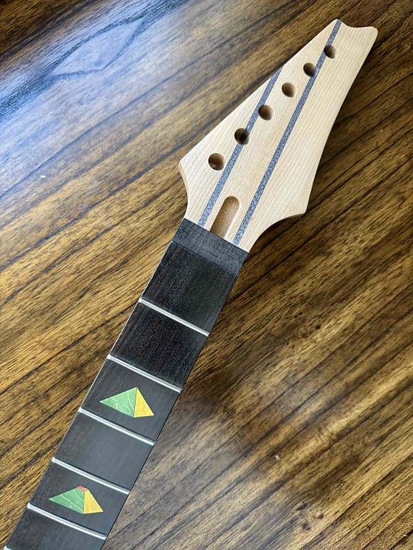 ibanez jem style roasted maple guitar neck ebony fretboard | Reverb