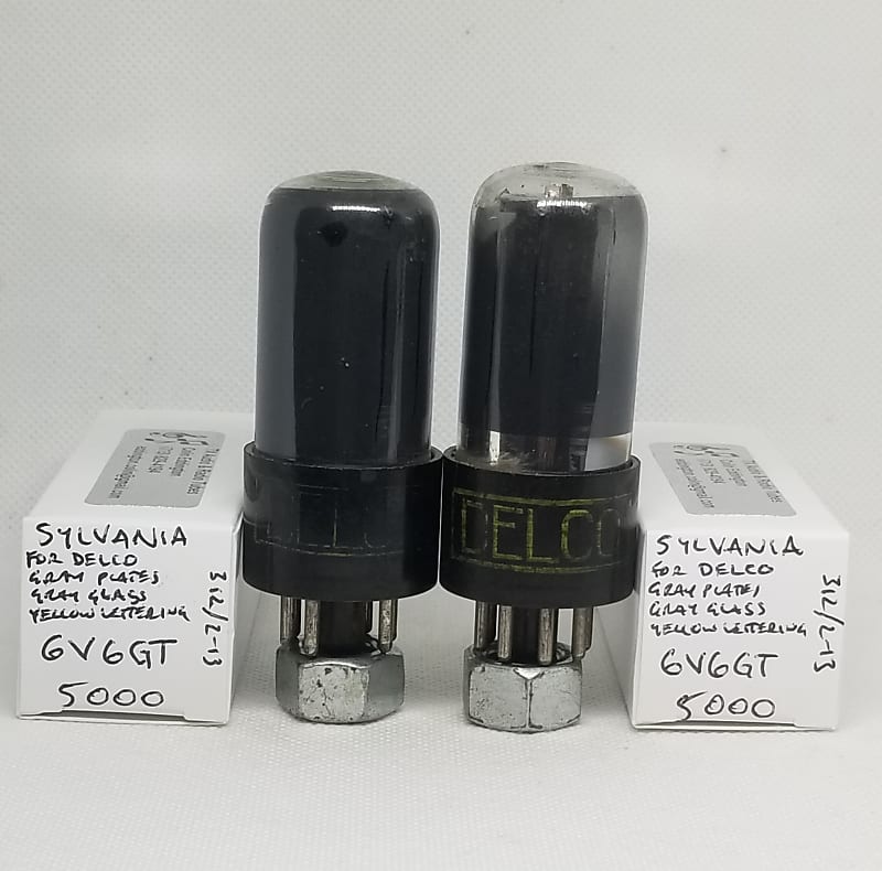Sylvania Made For Delco 6V6GT Gray Glass Perfectly Matched | Reverb