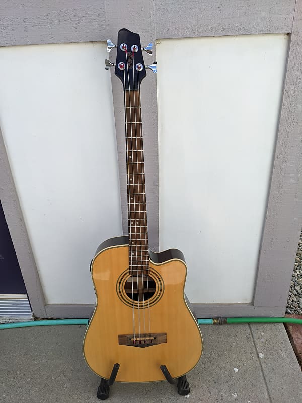 NEW! Stagg Acoustic-Electric Bass Guitar & Gig Bag - | Reverb