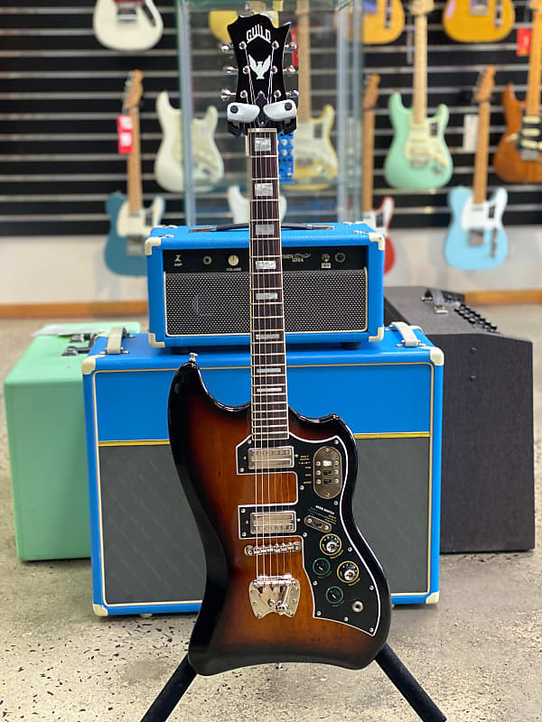 GUILD S-200 T-BIRD ELECTRIC W/DLX BAG - ANTIQUE BURST | Reverb
