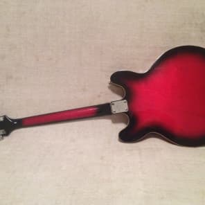 Vintage 1960's Aria Conrad Redburst Hollowbody Electric | Reverb