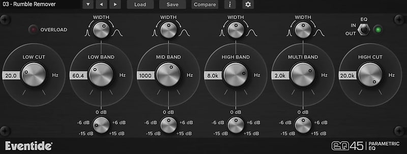 EQ45 Parametric EQ (Download) Urei 545 Parametric EQ | Reverb