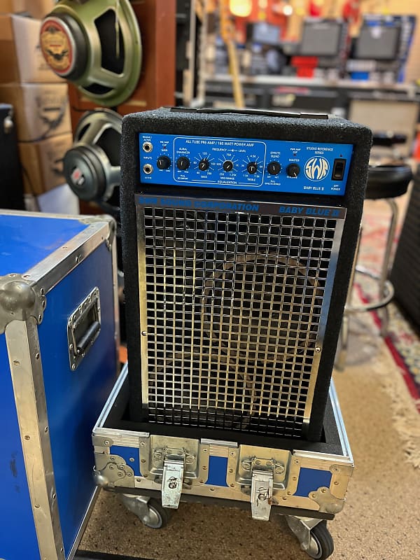 SWR Baby Blue 2x8 Combo w/ ATA Road Case Mint Free Shipping! | Reverb