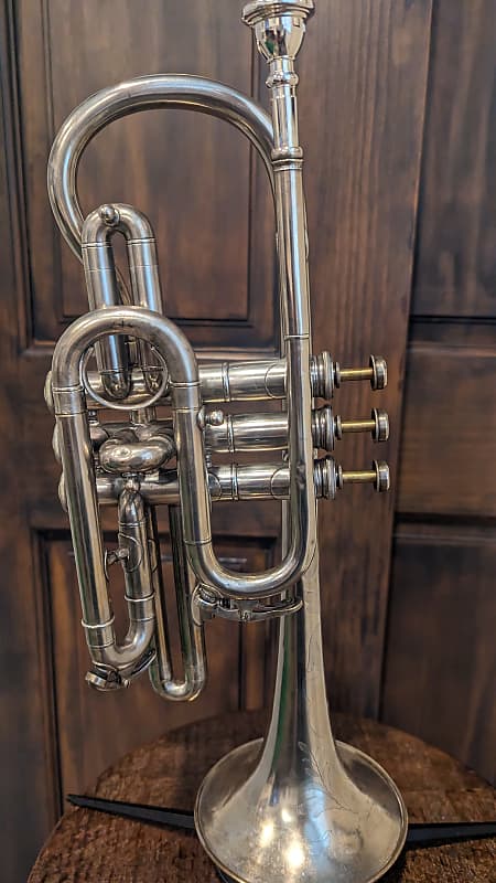 Great Playing... Marceau Cornet - Silver Early 1900s | Reverb