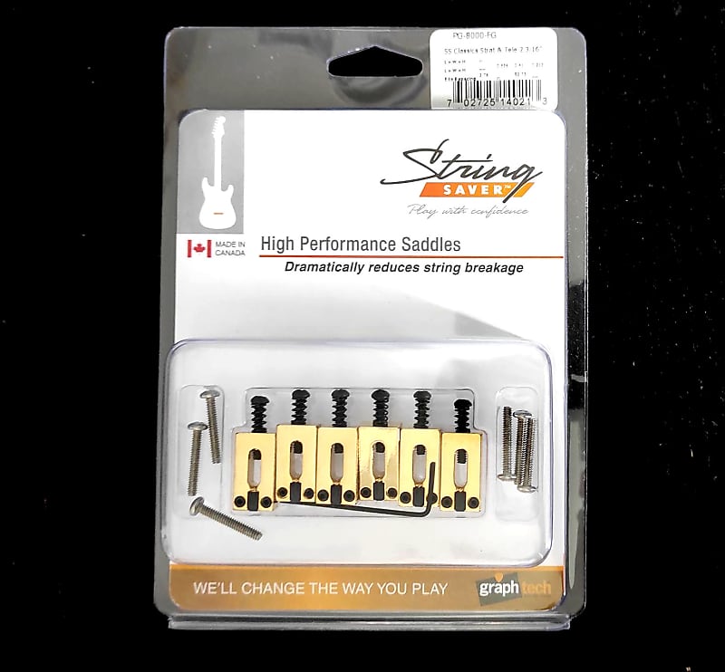 6 Gold GraphTech String Savers Ferraglide 11,05mm 2 3/16" | Reverb