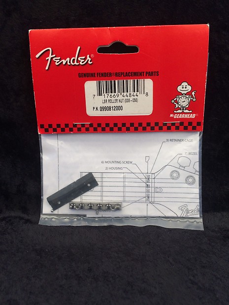 Fender LSR Roller Chrome Guitar Neck String Nut with Mounting | Reverb
