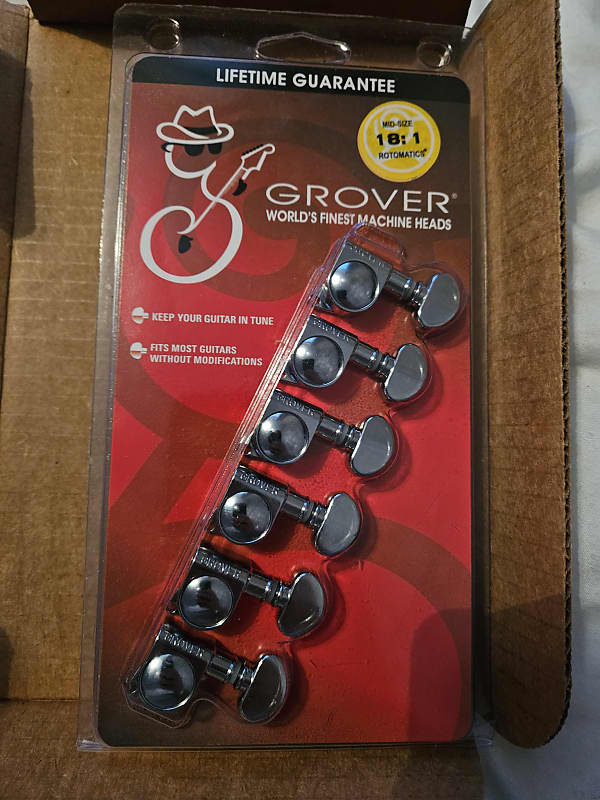 Grover Grover Rotomatic 305C6 6 Inline Tuners - Chrome | Reverb UK