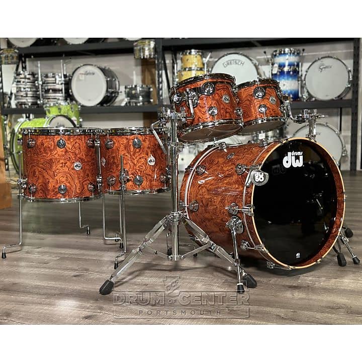 DW Collectors Pure Maple SSC 5pc Drum Set Waterfall Bubinga | Reverb