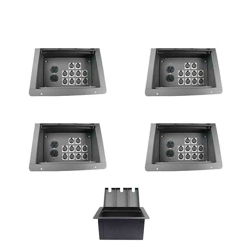 4 Elite Core Audio Stage Install Floor Box w/ 10 XLR Female | Reverb