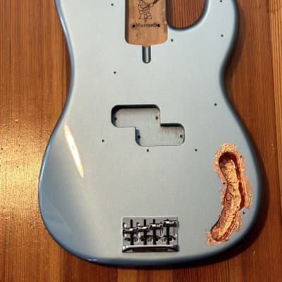 Warmoth Precision Bass Body - Ice Blue Metallic | Reverb