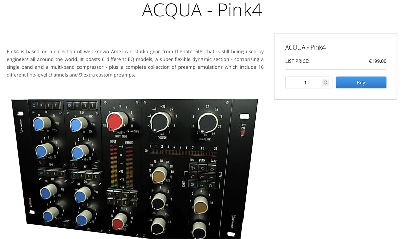 Acustica Audio Pink 4 Plugin | Reverb