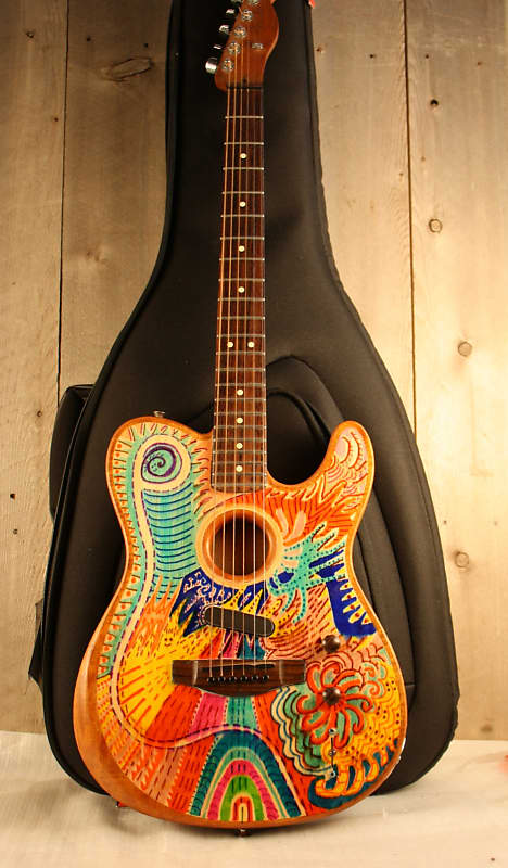 Fender Acoustasonic Player Telecaster Custom ART GUITAR | Reverb