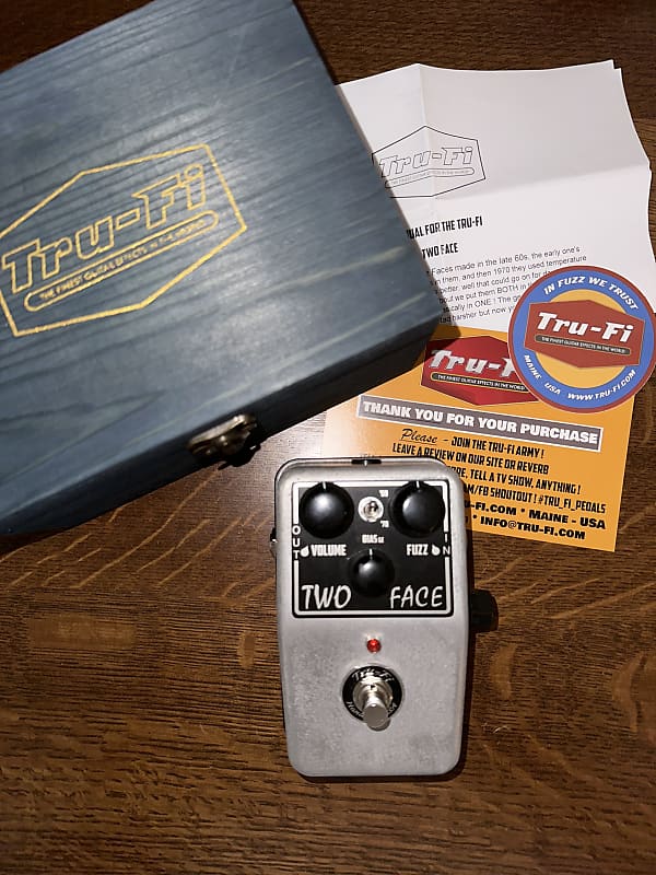 Tru-Fi Two Face Fuzz Pedal Silver Relic | Reverb
