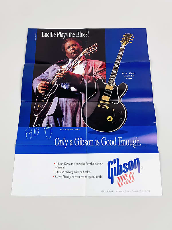 Gibson BB King Poster: Are you new here? 1993 | Reverb