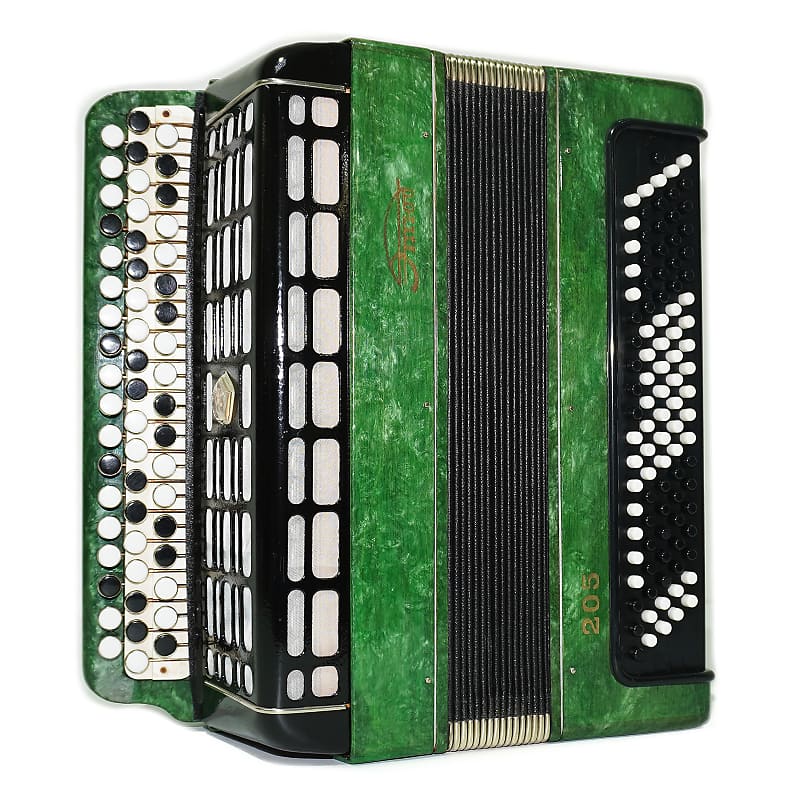 Bayan Etude 205 Tula, 100 Bass Buttons 3 Rows Russian Button | Reverb