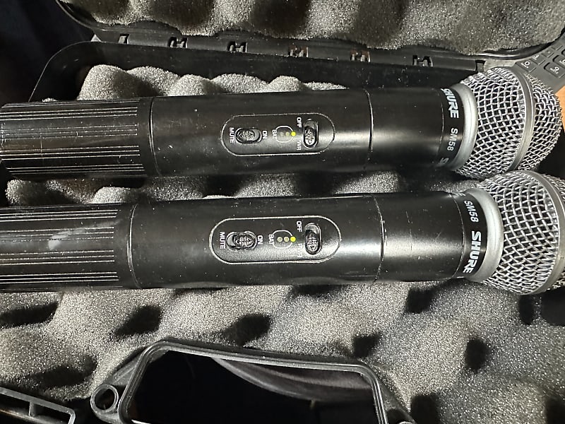 2x Shure SM 58 Wireless MODEL LX2 Microphones with hard case | Reverb