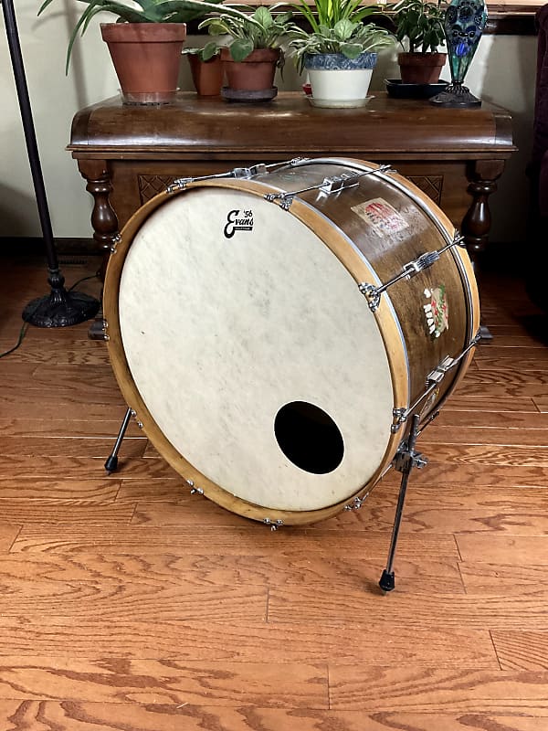 1920s WFL Ludwig Zephyr Apache ceremonial bass drum 14x26 | Reverb
