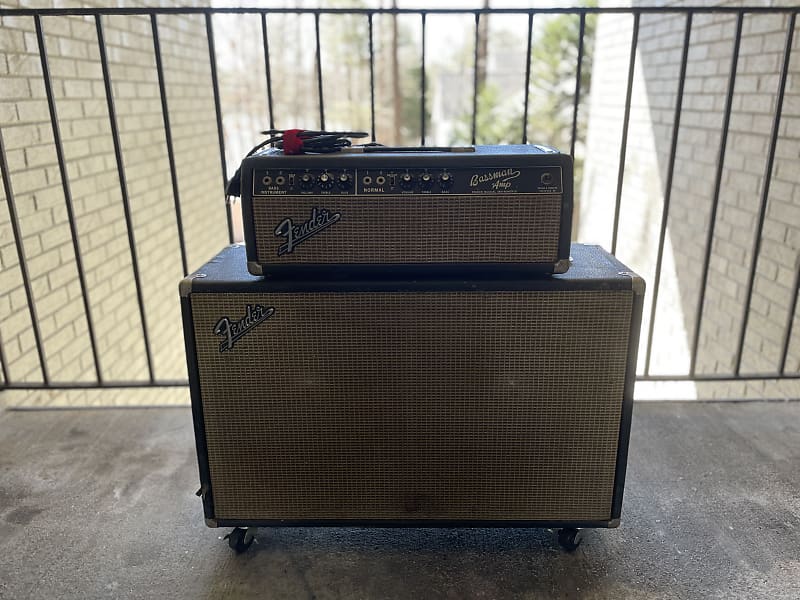 1967 Fender Bassman 50-Watt 2x12" Piggyback Guitar Amp | Reverb