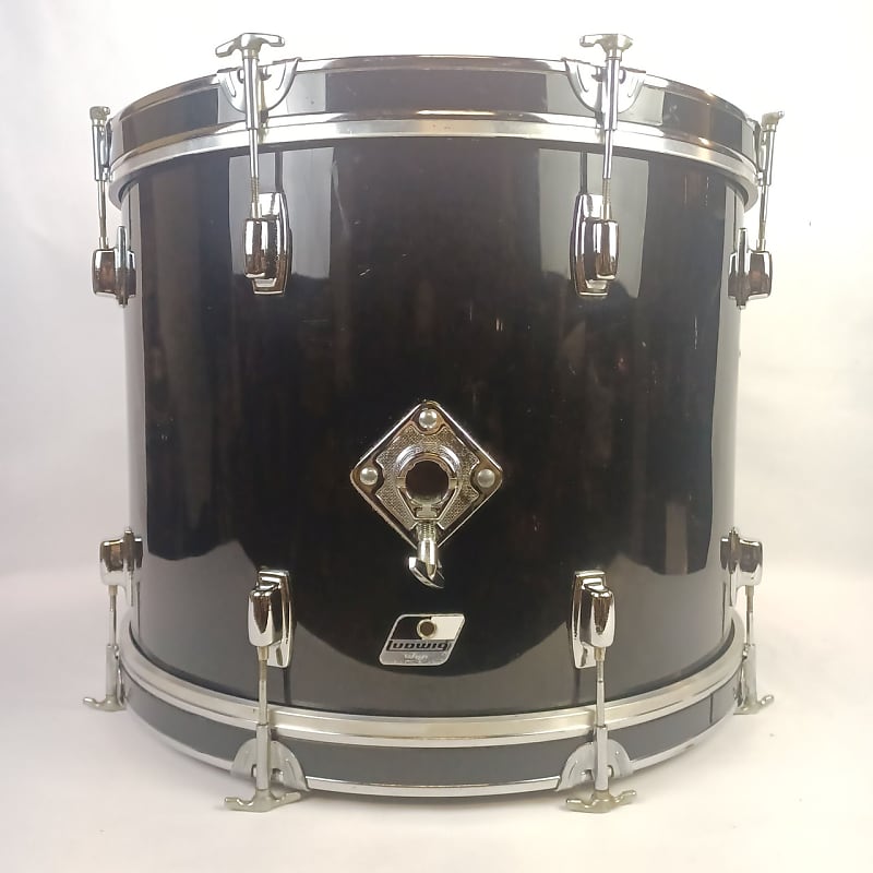 Ludwig 16"x22" Black Cortex Rocker Bass Drum Vintage 90s | Reverb UK