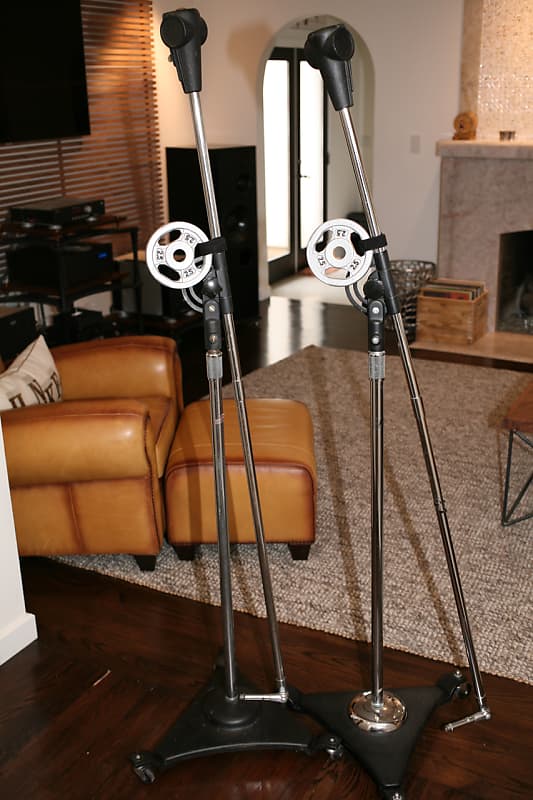 Atlas Sound (2) SB36W Mic Stands on casters | Reverb