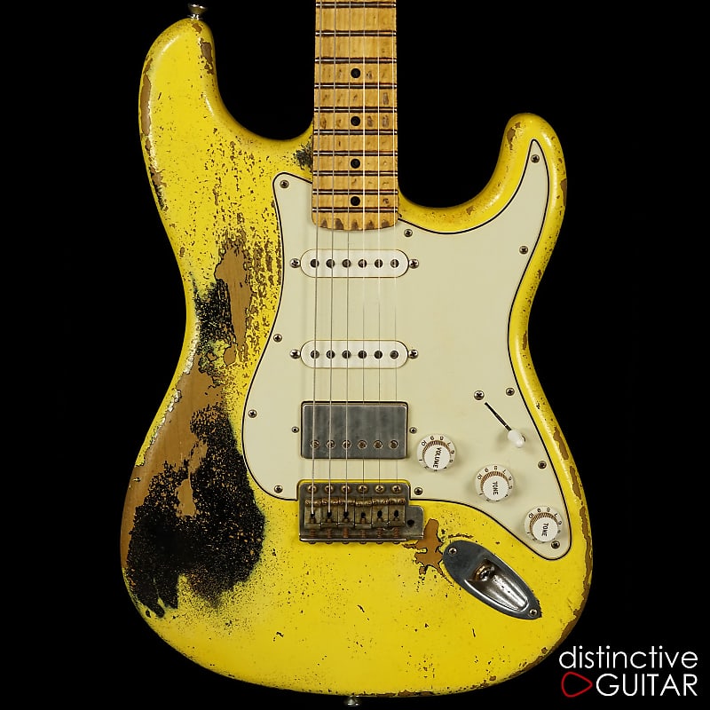 Rock N Roll Relics Blackmore Graffiti Yellow Over Black | Reverb UK