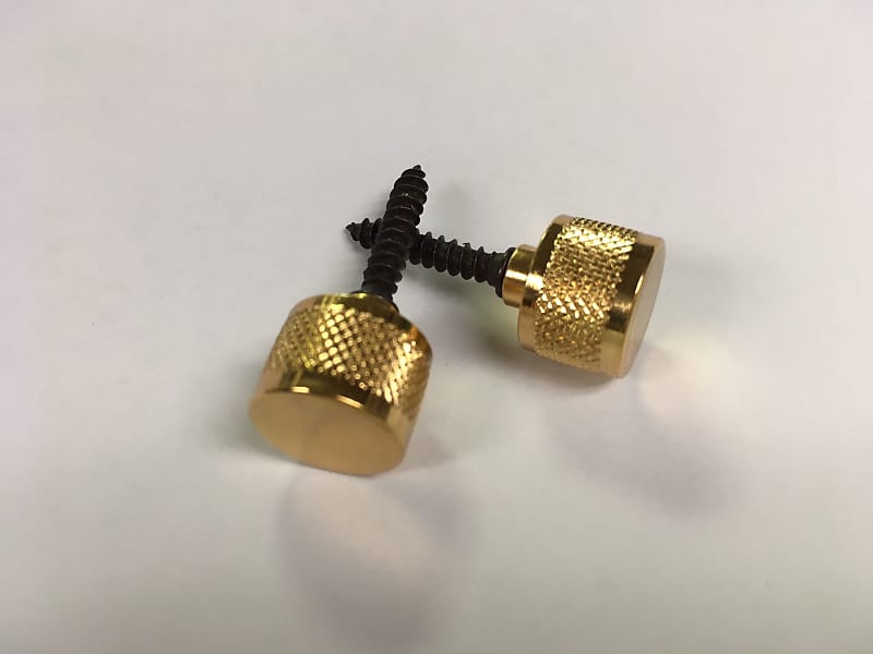 Genuine Gretsch Gold Strap Knob Button Pair USA Made 6120 | Reverb