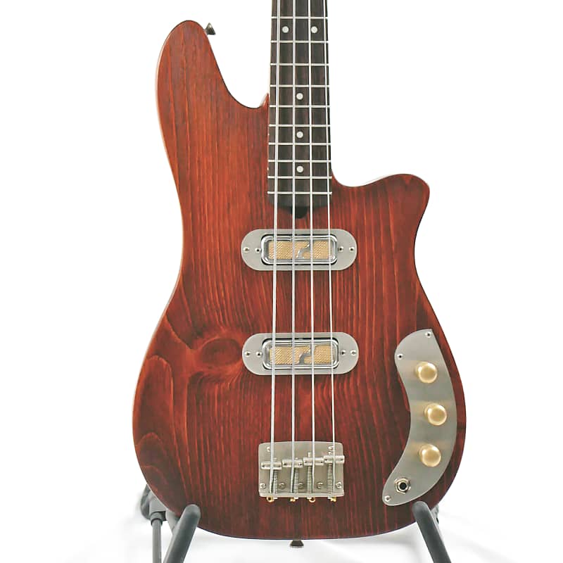 Offbeat Guitars Roxie 30" Short Scale Bass in Nutmeg on Pine, | Reverb