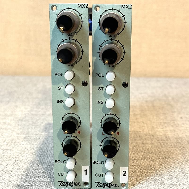 Tonelux MX2 Module - PAIR - Stereo Line Mixer 2008 - light | Reverb